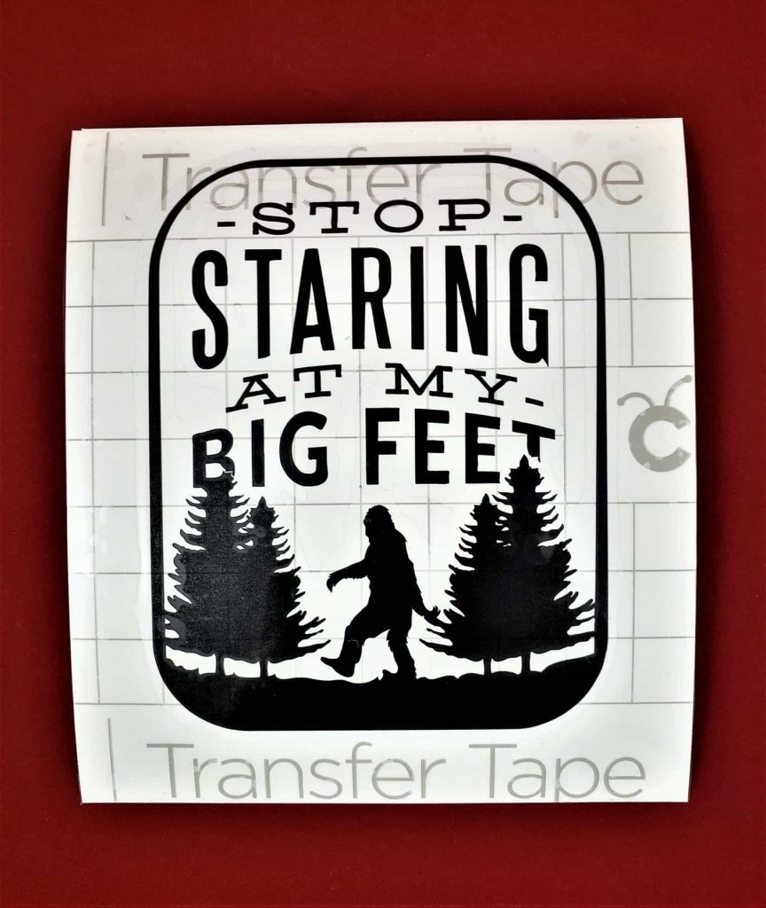 Bigfoot Stop Staring At My Big Feet Decal Style Bumper Sticker ...